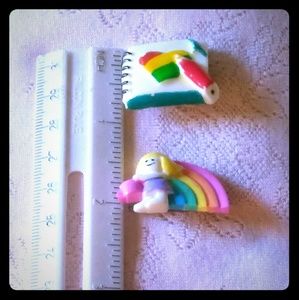 Jewelry | Vintage Enamel Painted Ceramic Pins | Poshmark